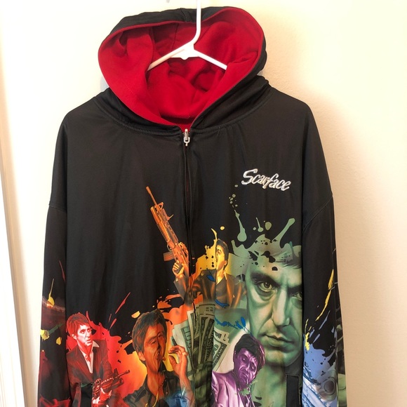 Shirts | Scarface Zip Up Hoodie Reversible | Poshmark